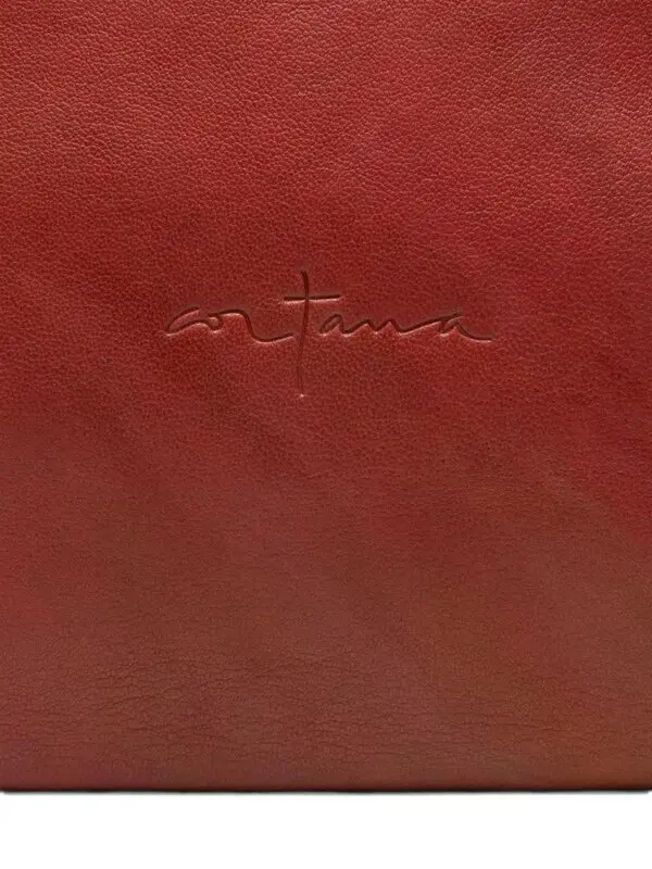 CORTANA Roll-top Leather Clutch - Red