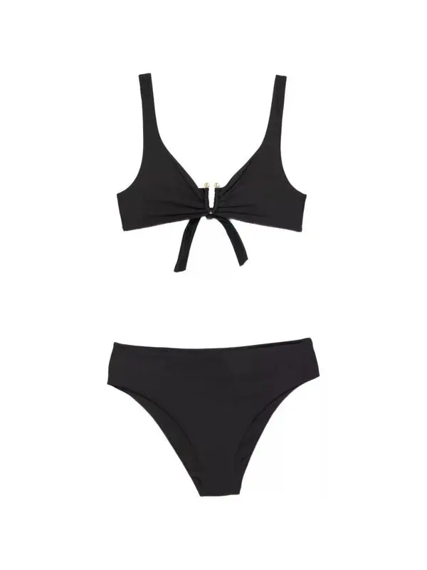 FISICO Ring Tie Two-piece Swimsuit - Black
