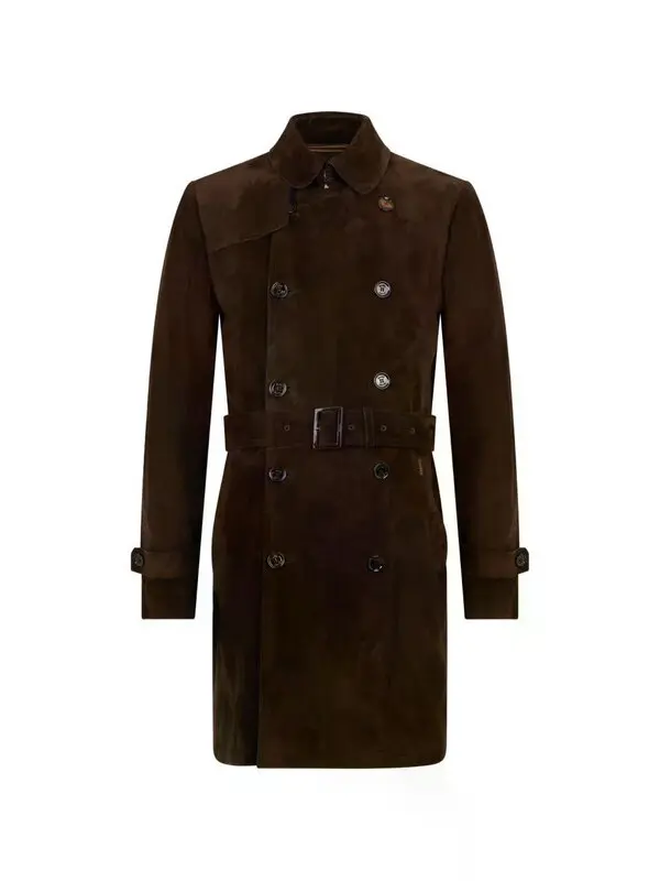 MOORER Belted Double-breasted Coat