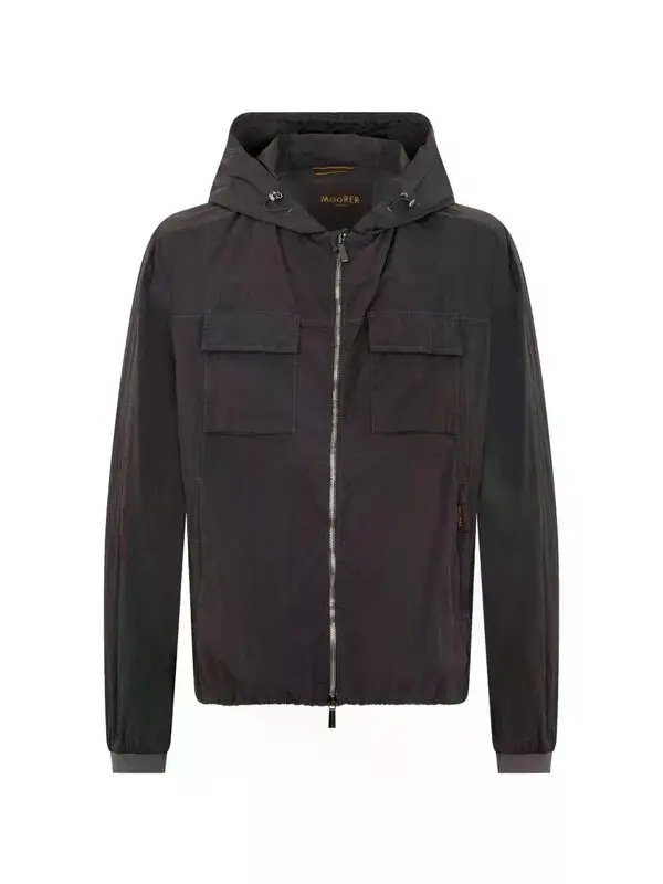MOORER Hooded Bomber Jacket - Grey