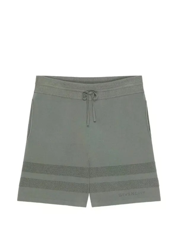 Givenchy Knitted Track Shorts - Green