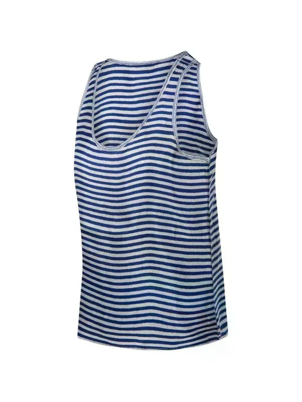 PIERRE-LOUIS MASCIA Striped Tank Top - Blue