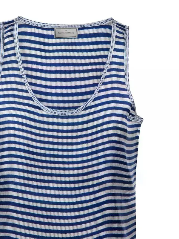 PIERRE-LOUIS MASCIA Striped Tank Top - Blue