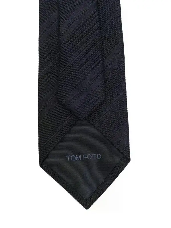 TOM FORD Striped Necktie - Black
