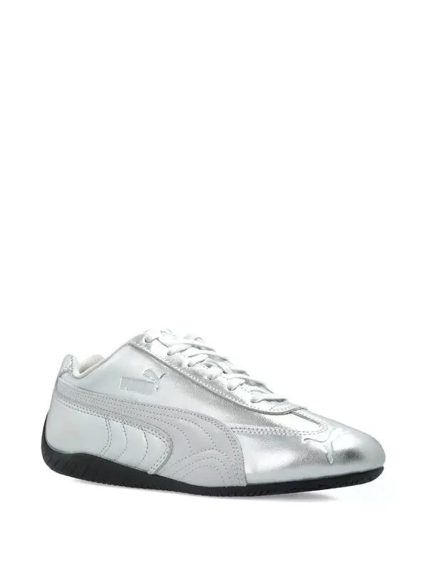 PUMA Speedcat Panelled Leather Sneakers - Silver