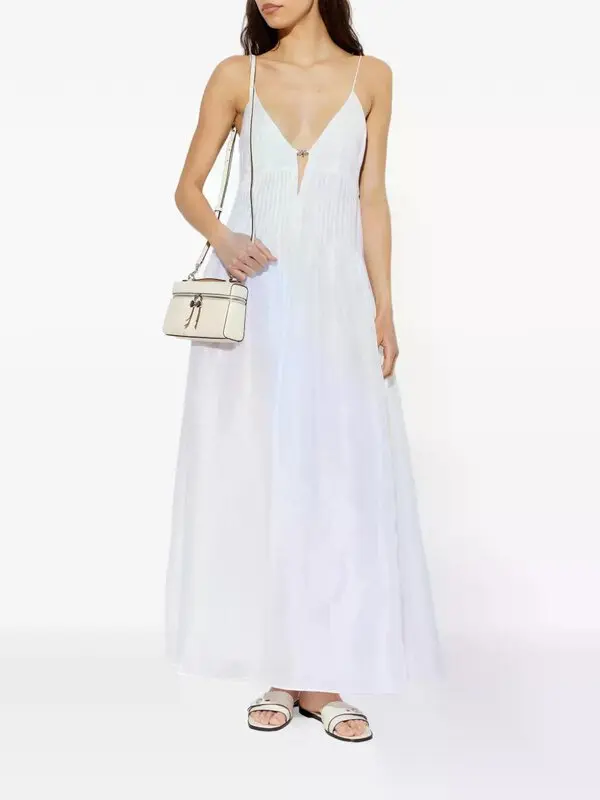 Tory Burch Linen A-Line Dress In White | Editorialist