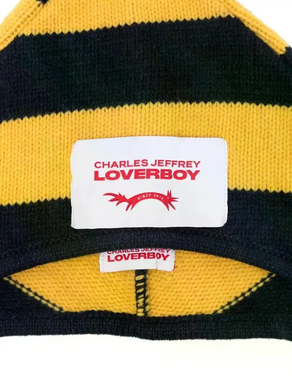 CHARLES JEFFREY Striped Beanie Hat