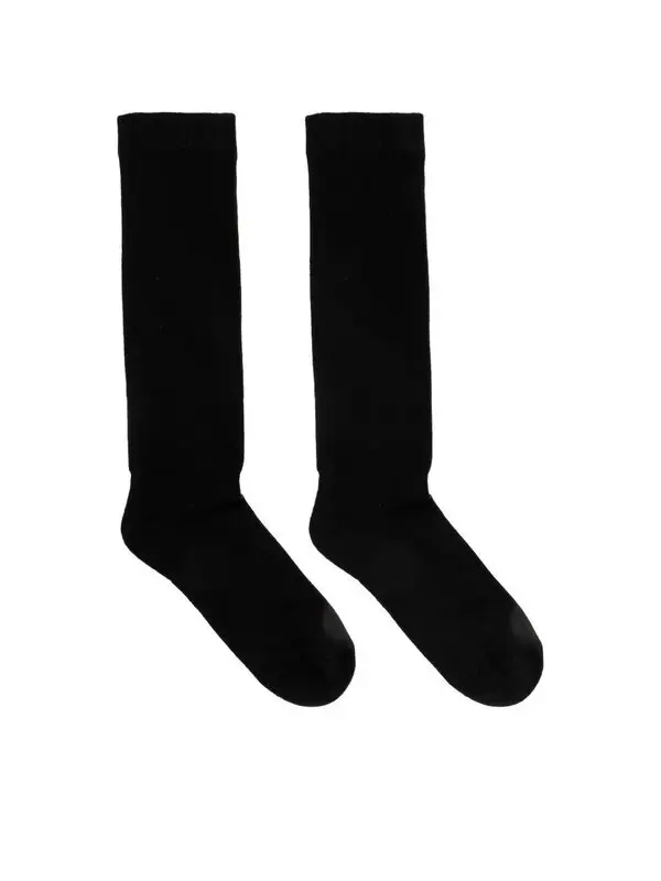 Rick Owens Ribbed Knit Socks - Black