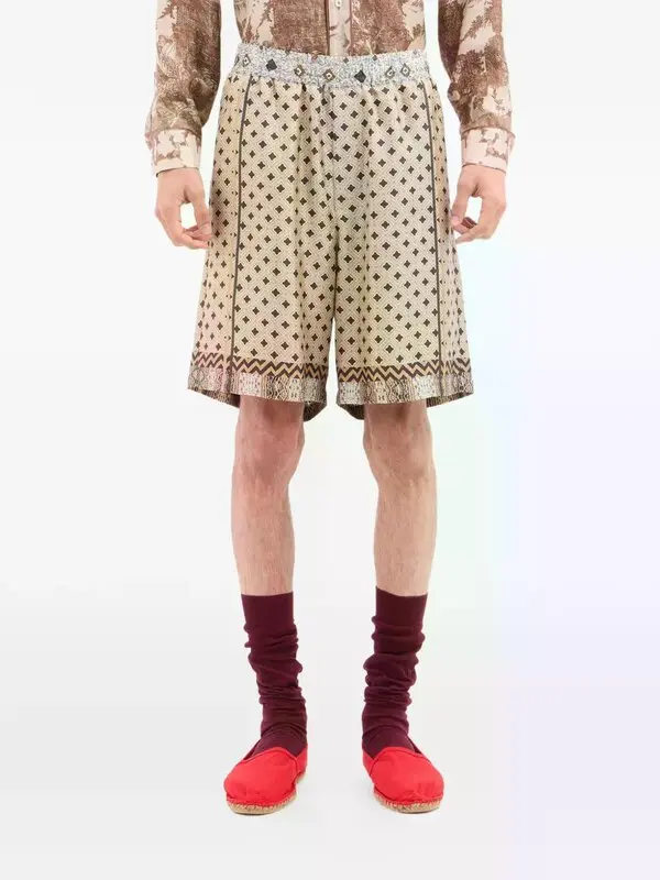 PIERRE-LOUIS MASCIA Geometric Jacquard Shorts