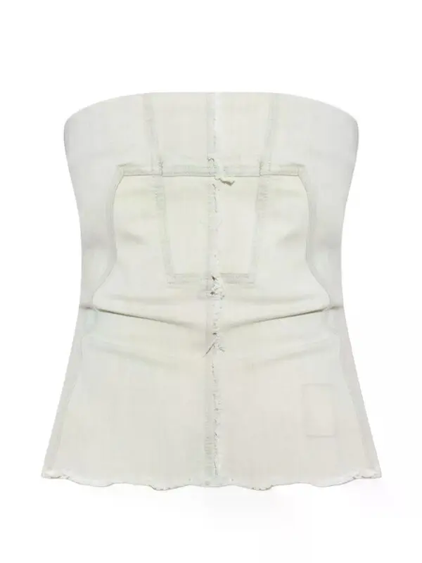 Rick Owens Raw-edge Bandeau Top - Neutrals