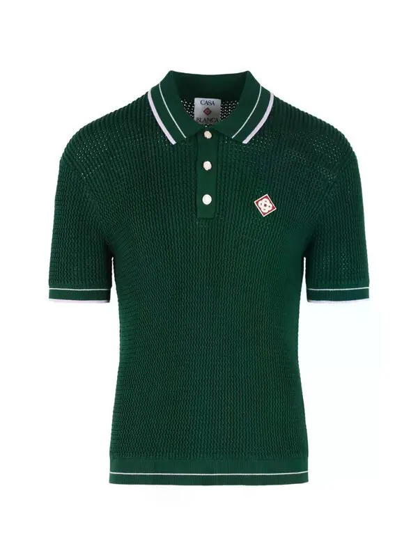 Casablanca Logo-patch Buttoned Polo Shirt
