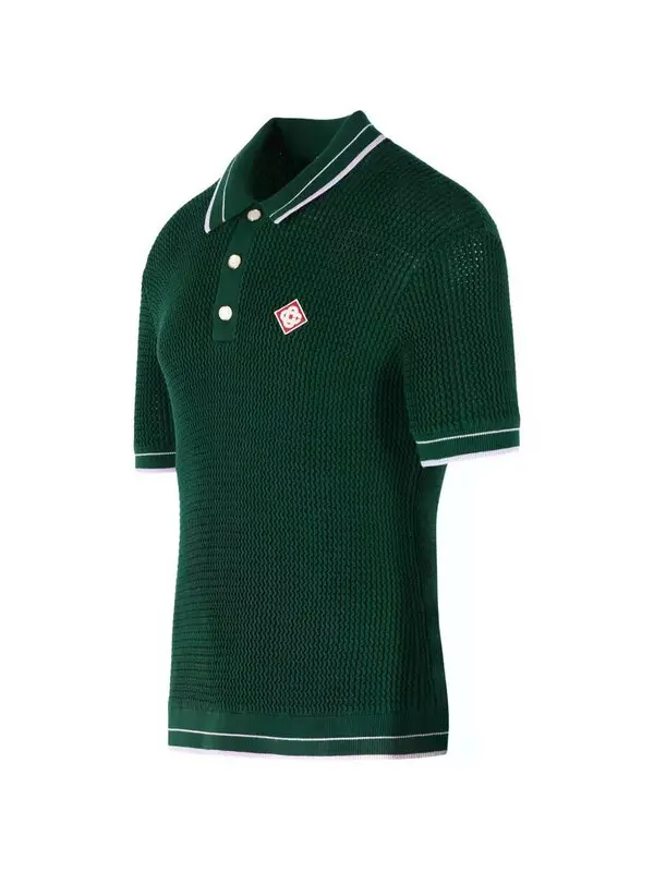 Casablanca Logo-patch Buttoned Polo Shirt