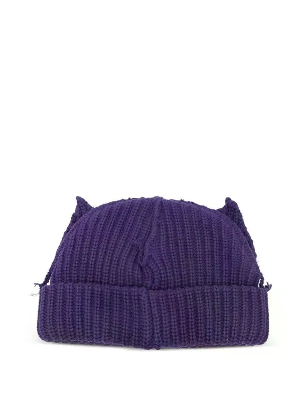 CHARLES JEFFREY Ears Beanie Hat - Purple