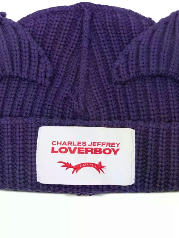 CHARLES JEFFREY Ears Beanie Hat - Purple