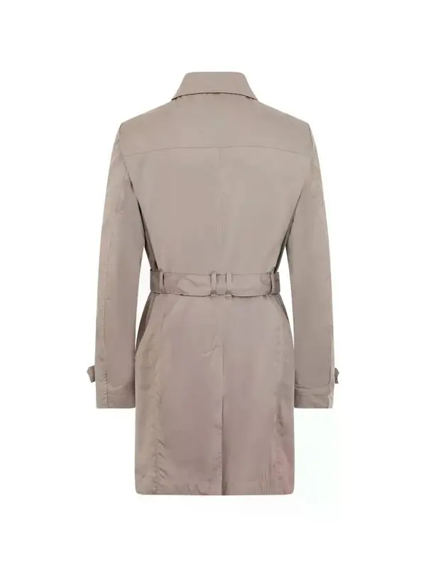 MOORER Belted Double-breasted Trench Coat