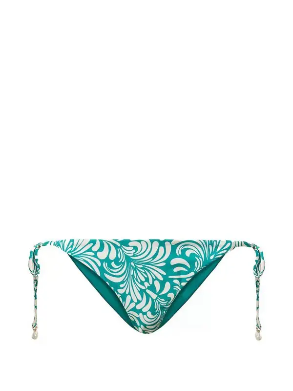TWINSET Botanical-print Bikini Bottom - Green