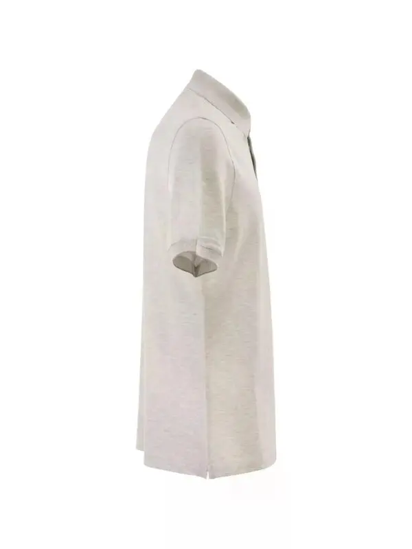 Brunello Cucinelli Printed-logo Polo Shirt - Neutrals