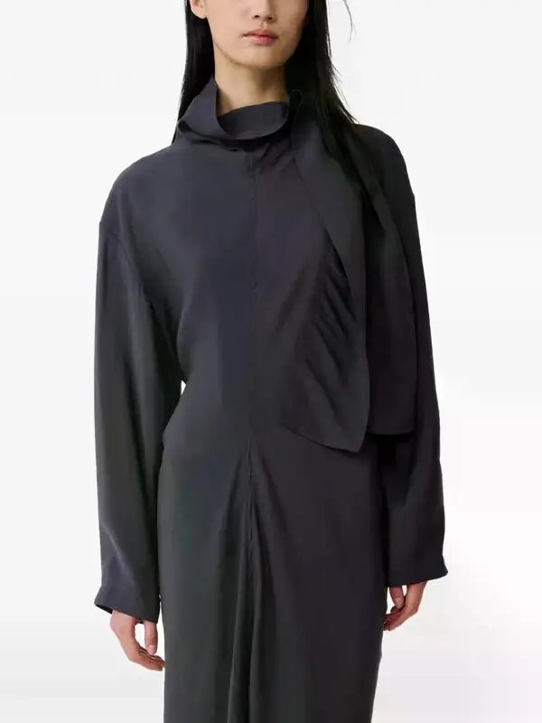 Studio Nicholson Tie Neck Asymmetric Dress