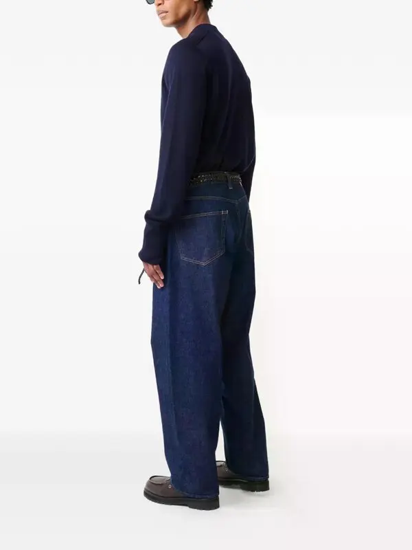 Studio Nicholson Inverness V-neck Sweater - Blue