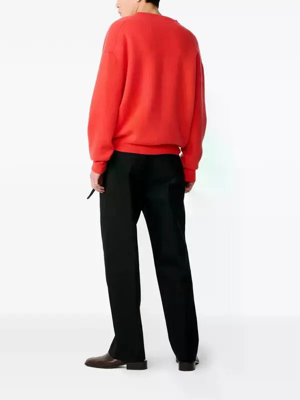 Studio Nicholson Loch V-neck Sweater - Red