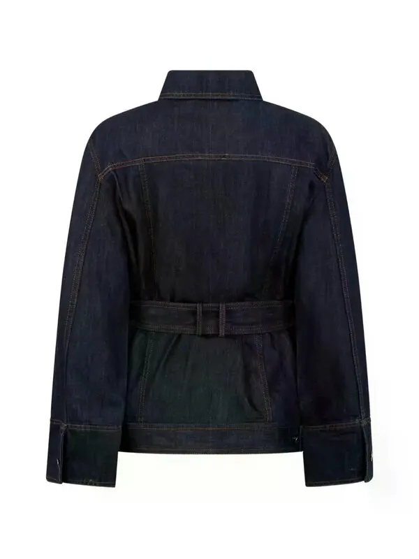 MOORER Belted Denim Jacket