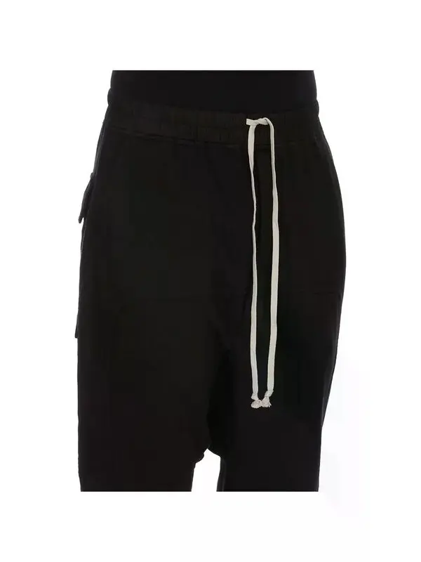 Rick Owens Cotton Drop-crotch Track Pants - Black