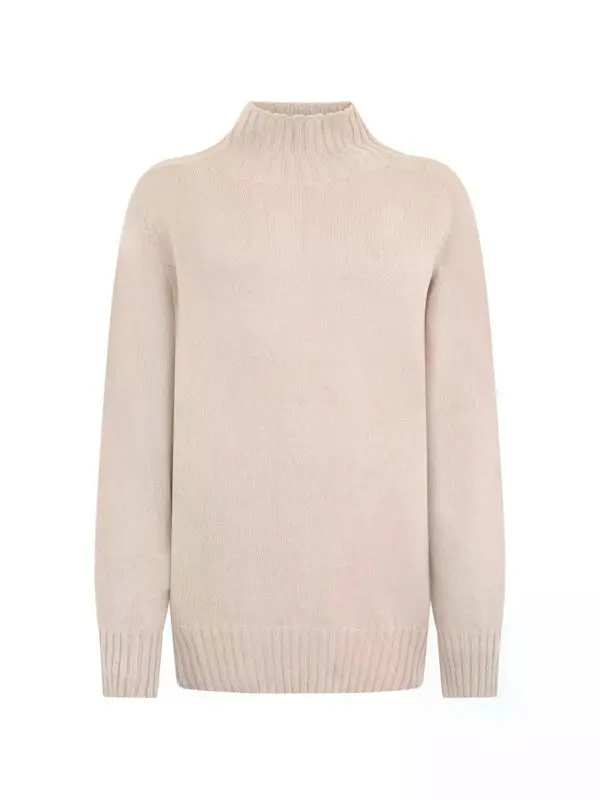 MOORER Funnel-neck Knitted Sweater