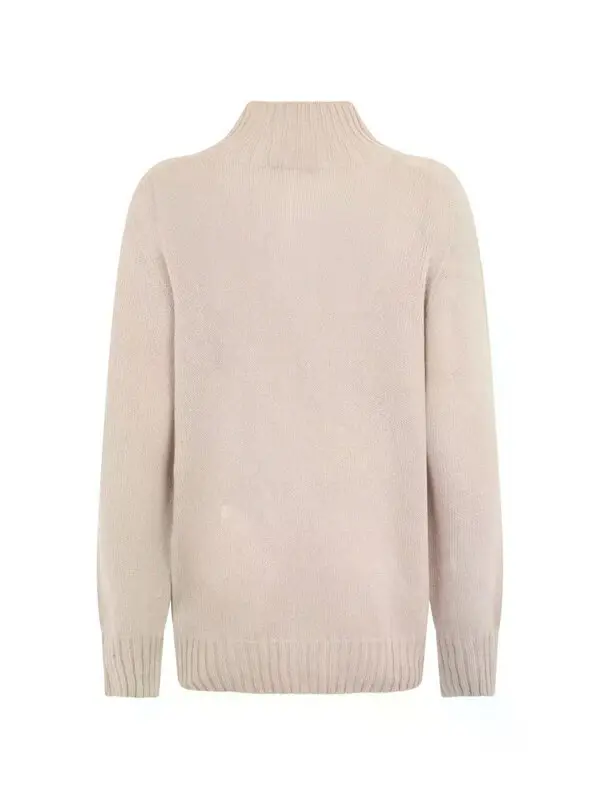 MOORER Funnel-neck Knitted Sweater