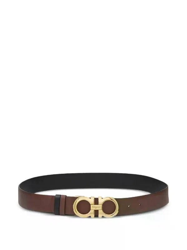 FERRAGAMO Gancini Belt - Brown