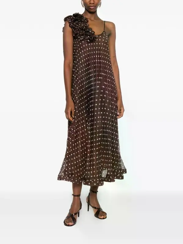 P.a.r.o.s.h Polka-dot Midi Dress