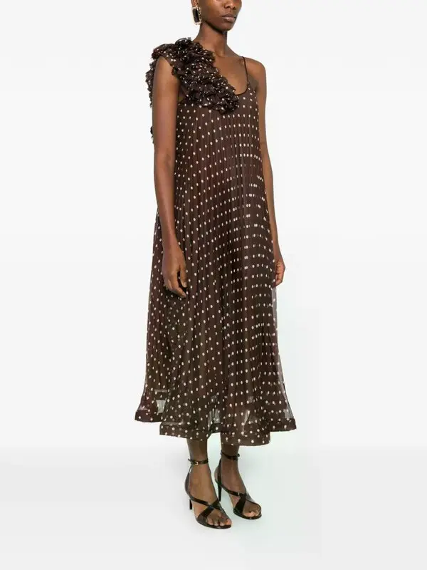 P.a.r.o.s.h Polka-dot Midi Dress