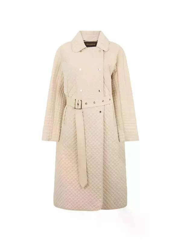 MOORER Quilted Belted Coat