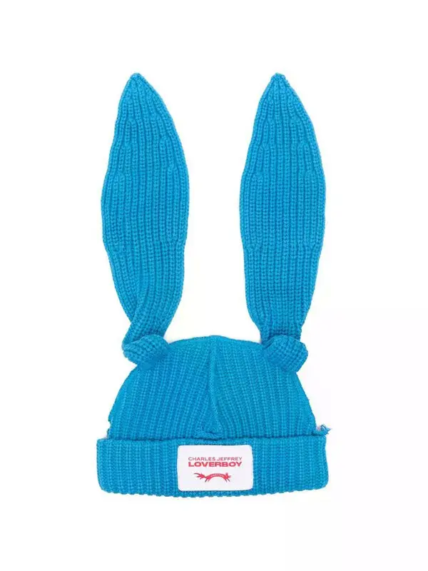 CHARLES JEFFREY Rabbit Beanie Hat - Blue