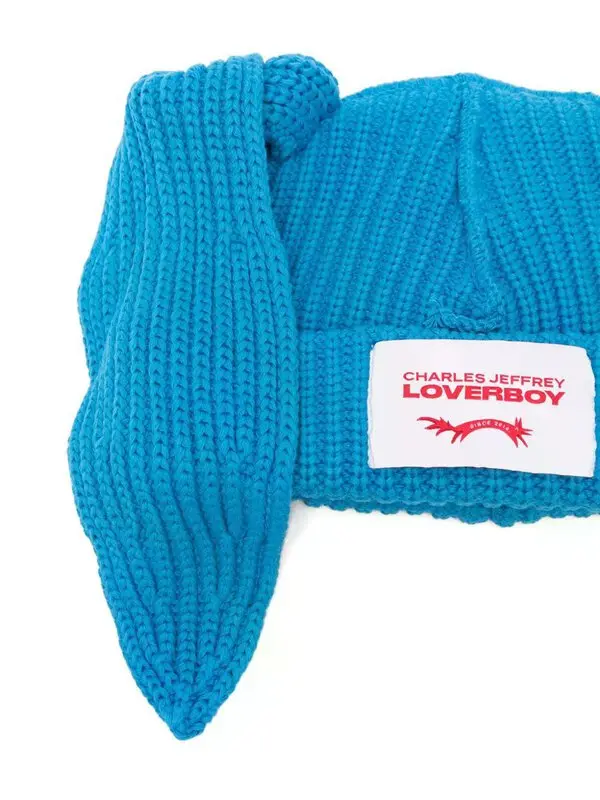 CHARLES JEFFREY Rabbit Beanie Hat - Blue