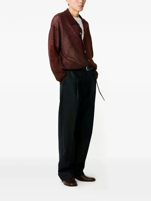 Studio Nicholson Hamto Polo Collar Cardigan - Brown