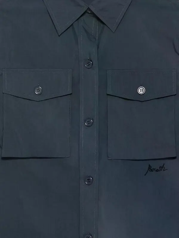 P.a.r.o.s.h Sleeveless Shirt With Chest Pockets - Blue