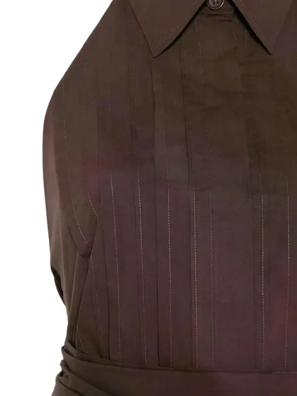 P.a.r.o.s.h Pleated Top - Brown
