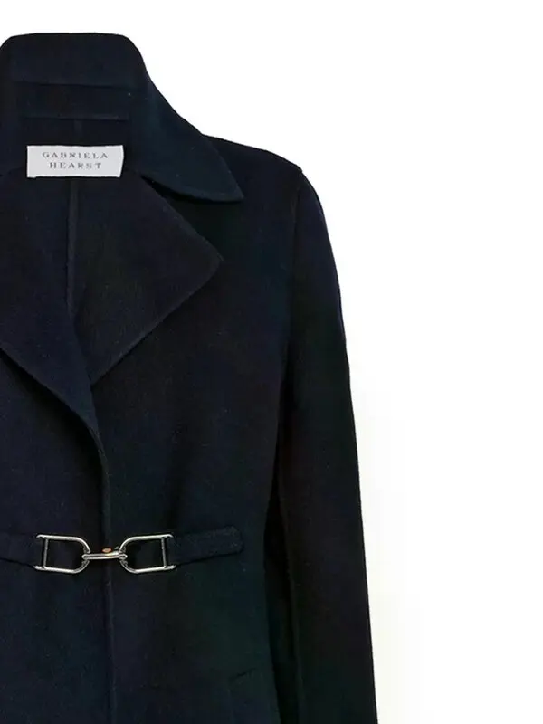 Gabriela Hearst Dee Buckle Cashmere Coat - Blue