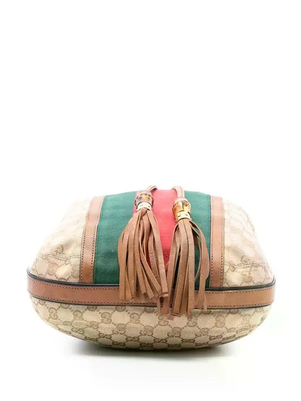 Gucci Gg Canvas Web Rania Drawstring Hobo Bag