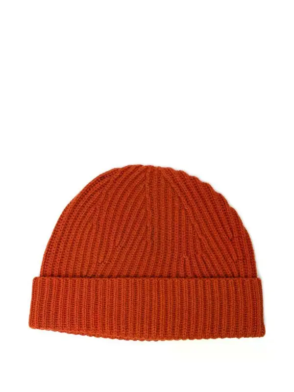 JOSEPH Ribbed Beanie - Orange