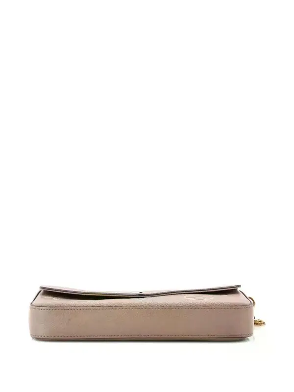 LOUIS VUITTON Felicie Pochette Bicolor Monogram Empreinte Giant Crossbody Bag - Neutrals