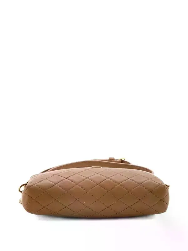 Saint Laurent Gaby Zipped Pouch Quilted Leather Crossbody Bag - Brown