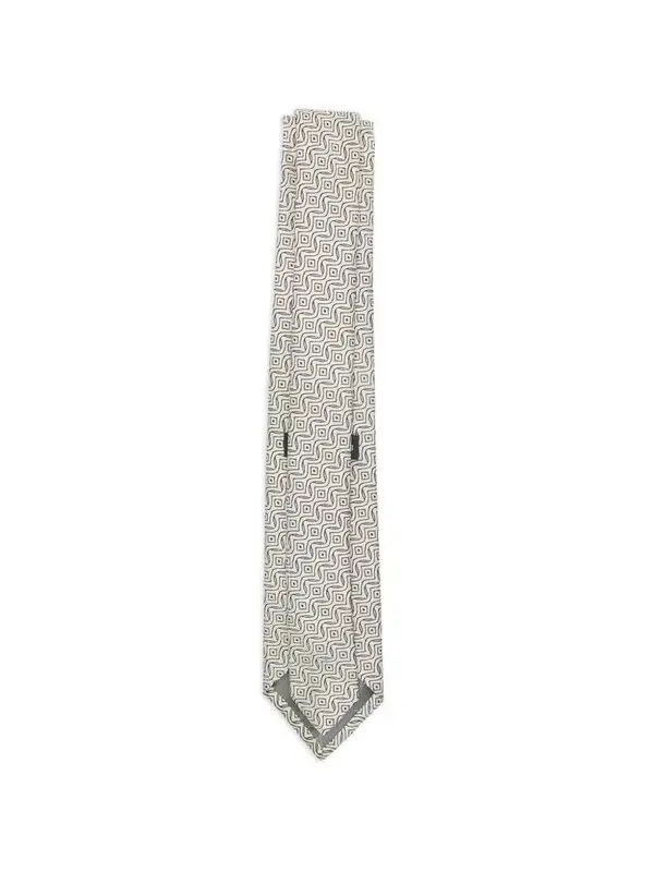Emporio Armani Geometric Pattern Silk Neck Tie