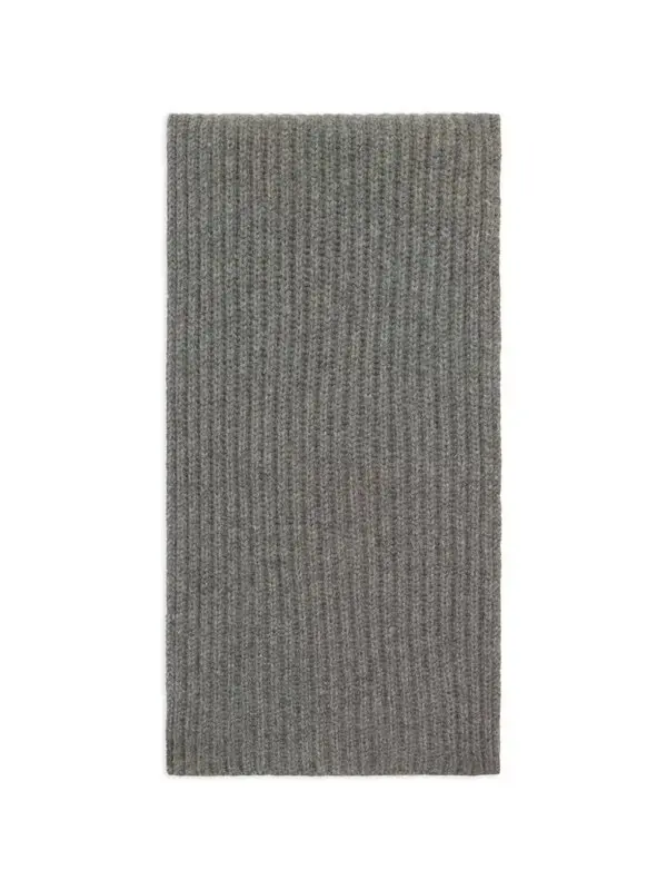 MOORER Ribbed Scarf - Grey