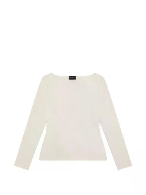 Emporio Armani Textured Knit Top - Yellow