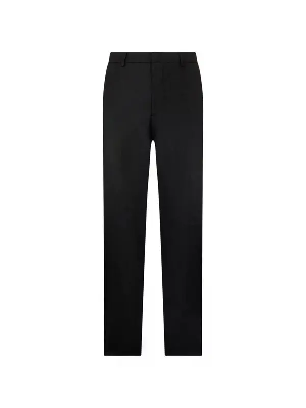 MOORER Logo-detail Wool Trousers - Black
