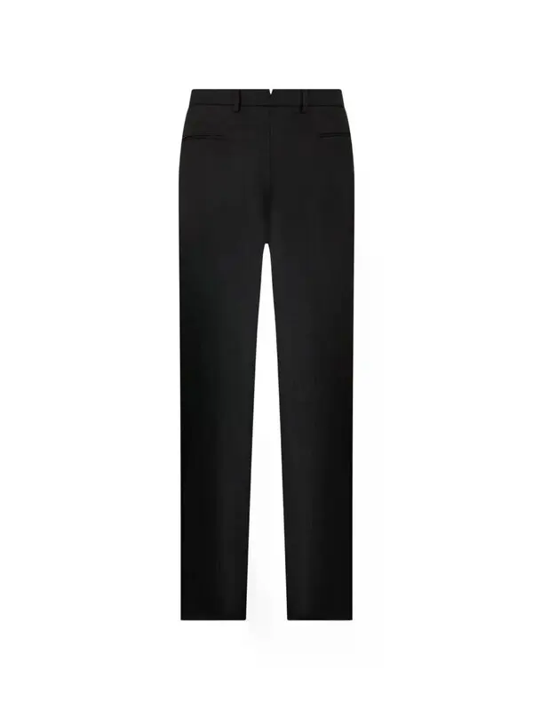 MOORER Logo-detail Wool Trousers - Black