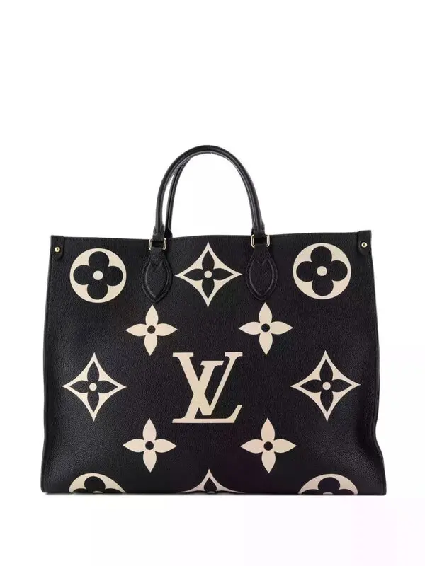 LOUIS VUITTON Onthego Bicolor Monogram Empreinte Giant Gm Tote Bag - Black