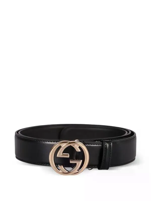 Gucci Logo Buckle Leather Belt