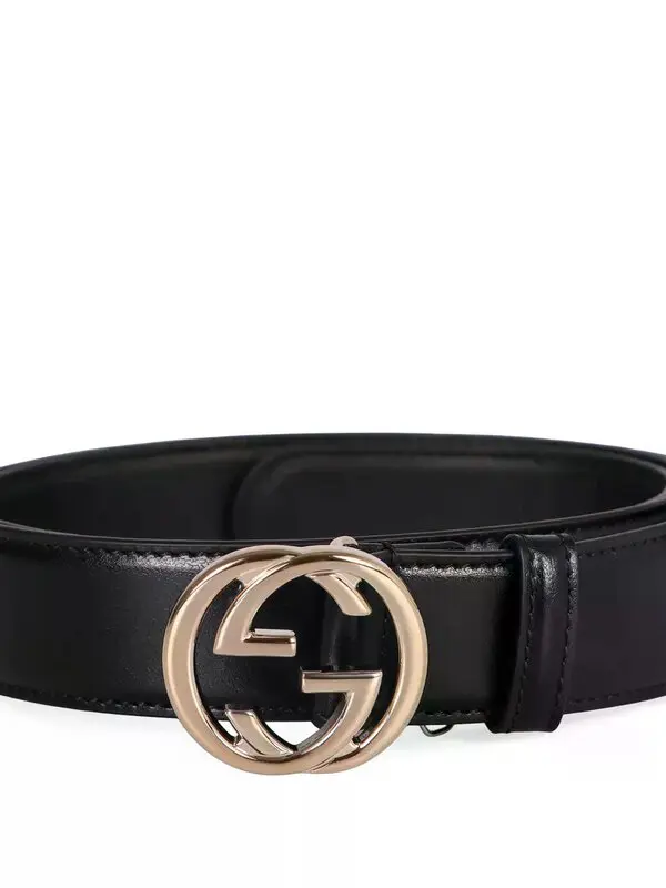 Gucci Logo Buckle Leather Belt